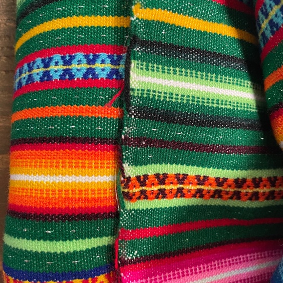 Other | Vintage Fabric Bright Stripe Peruvian Textile Material | Poshmark